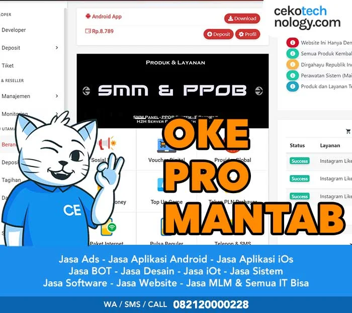 TERBAIK Jasa Pembuatan Website PPOB MURAH GARANSI CS Online 24JAM